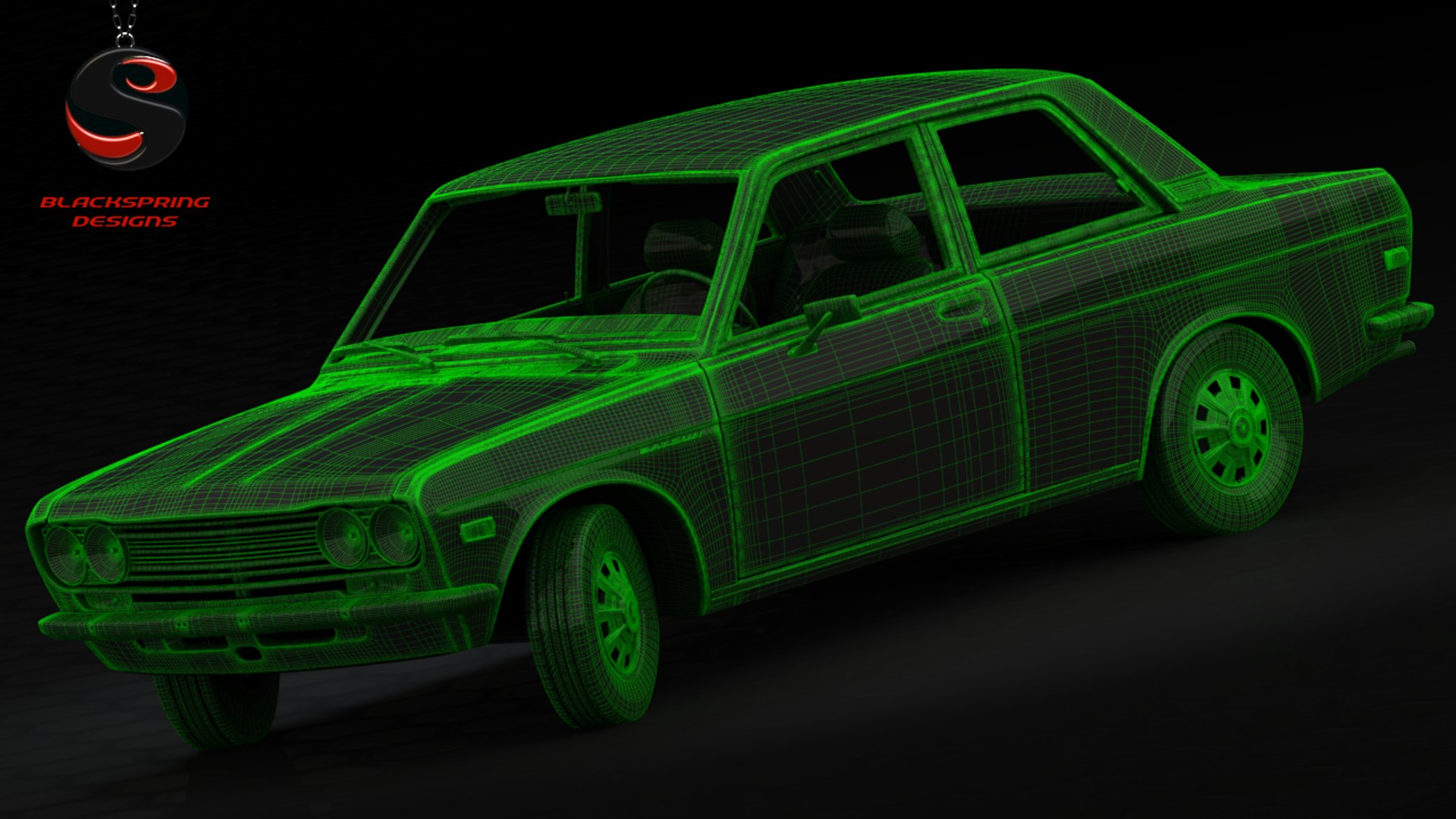 3d Nissan Datsun 510 1970 Model