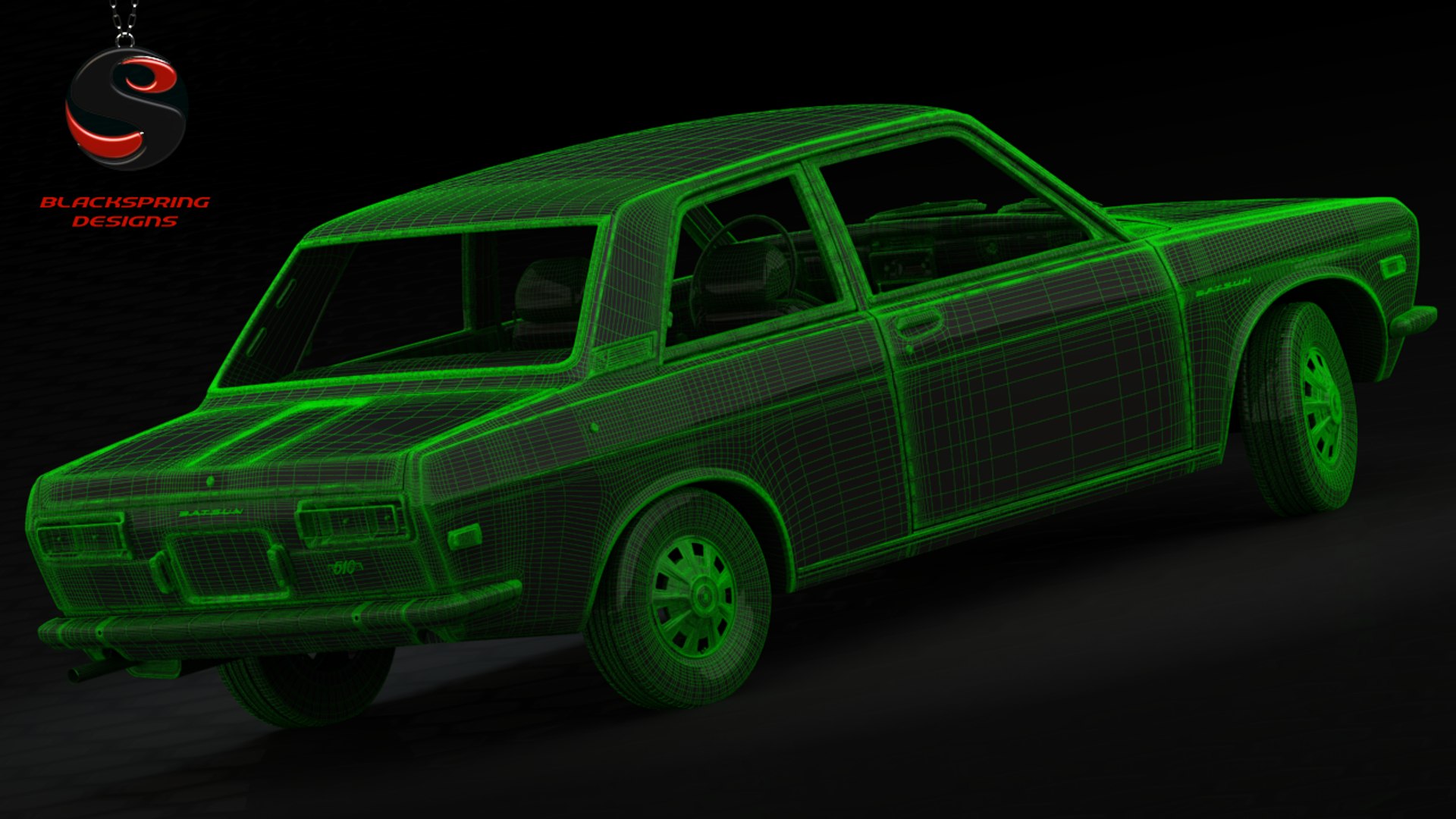 3d Nissan Datsun 510 1970 Model