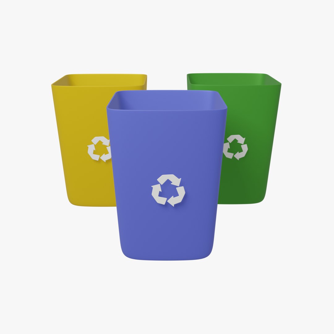 3D Recycling Bin Model - TurboSquid 1963556