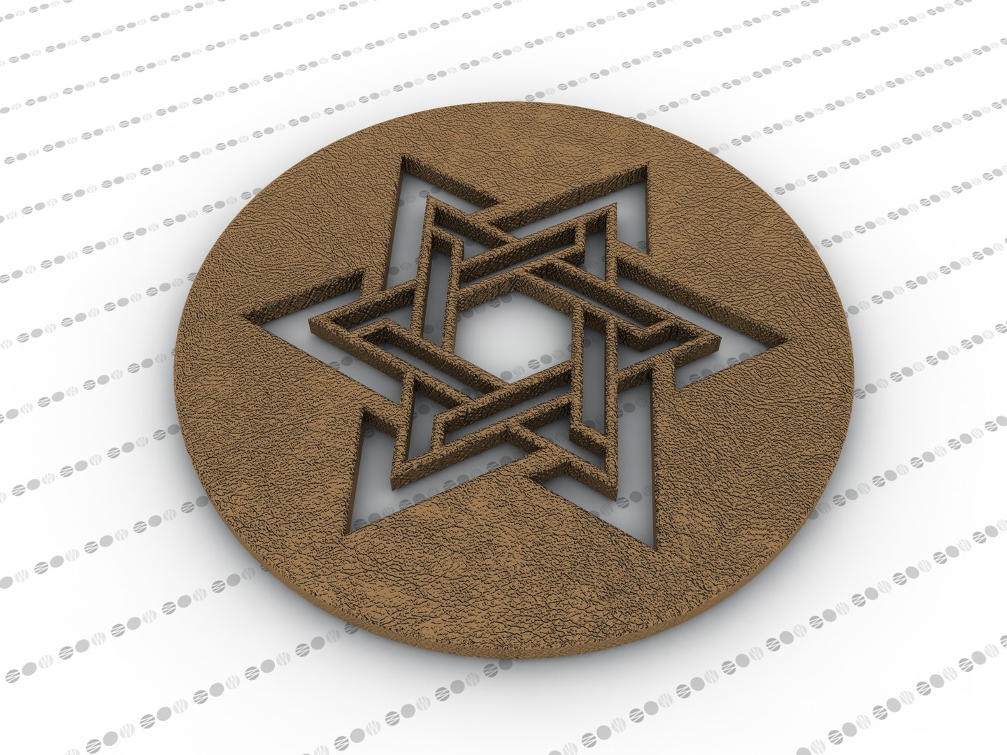 3D Star David Medallion - TurboSquid 1417198