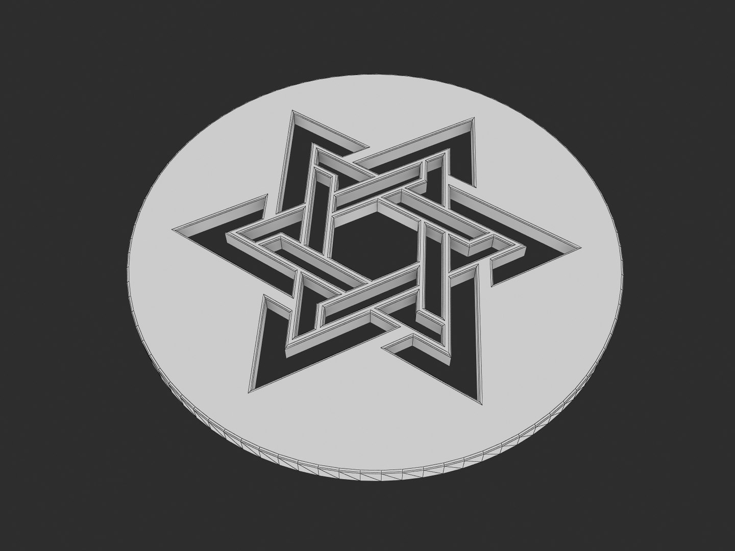 3D Star David Medallion - TurboSquid 1417198