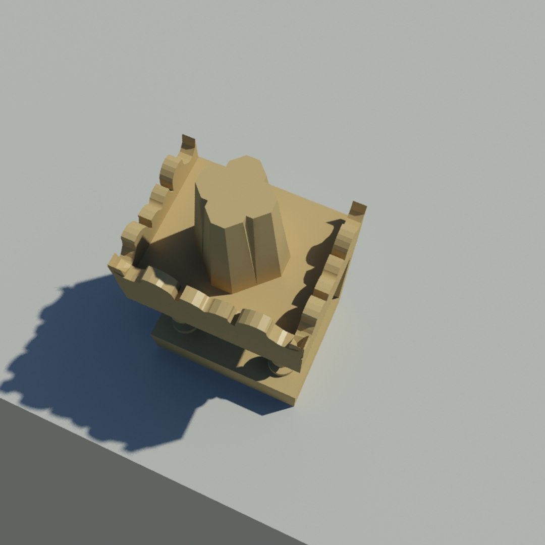 God Temple House 3d Model