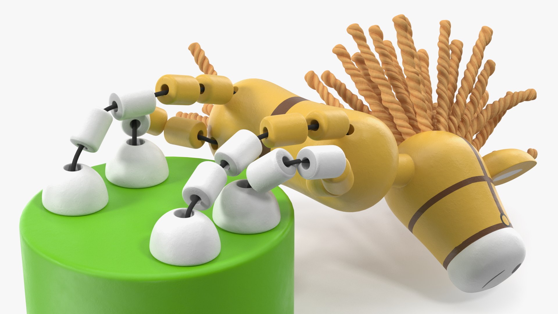 Thumb Push Puppet Yellow Unicorn Lying Pose 3D Model - TurboSquid 2015835