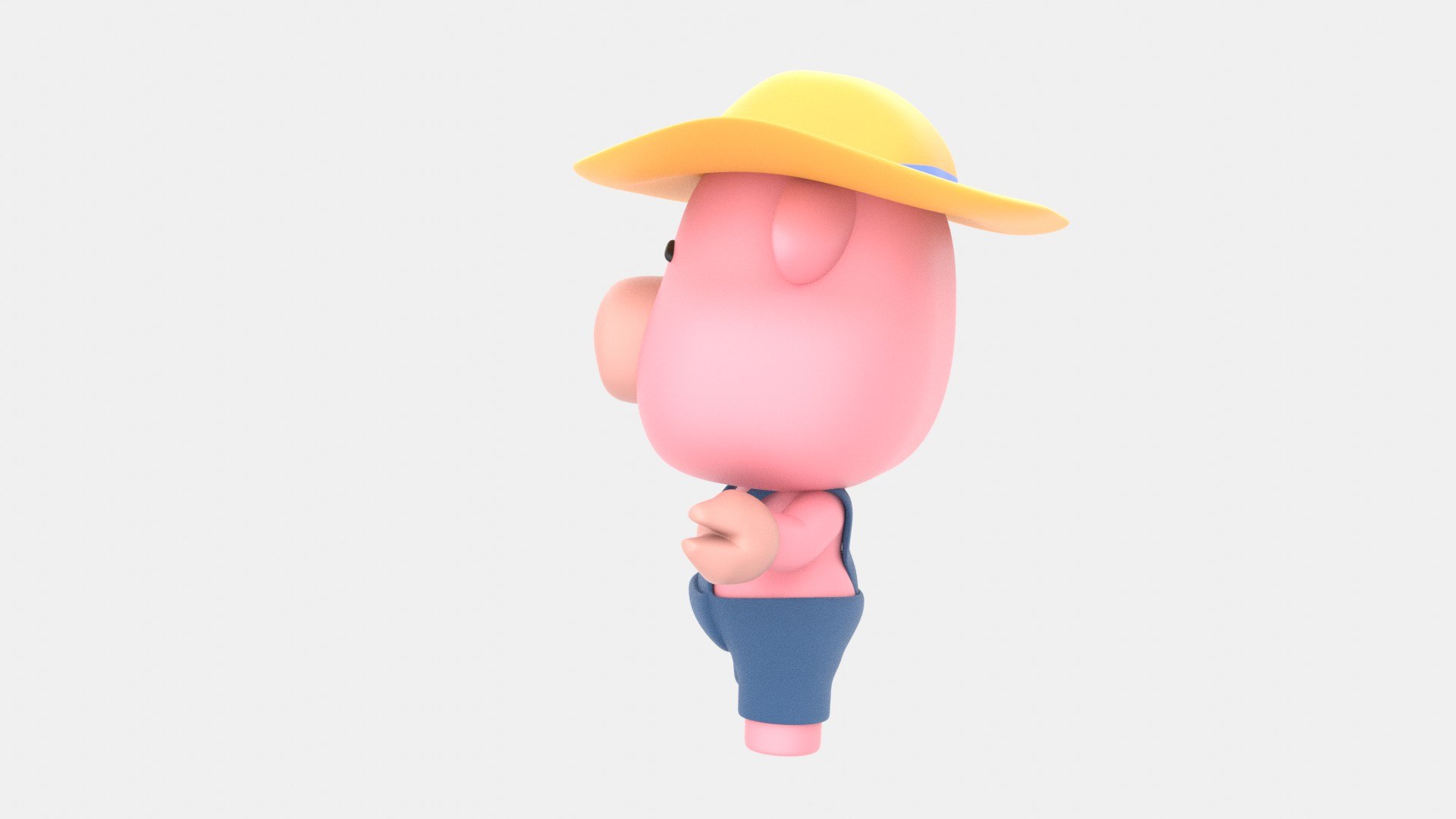 3D Cute Pig 3D Illustration Model - TurboSquid 2239207