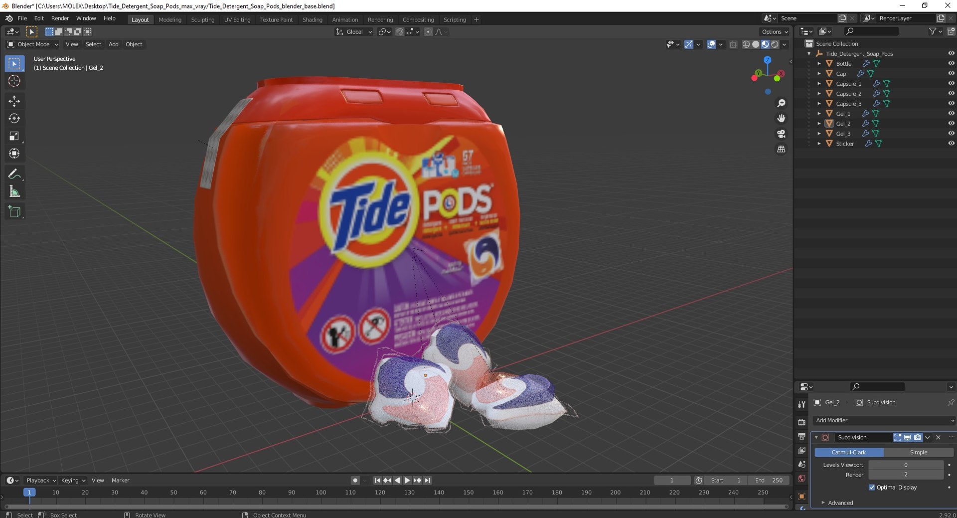 Tide Detergent Soap Pods Model - TurboSquid 2214623