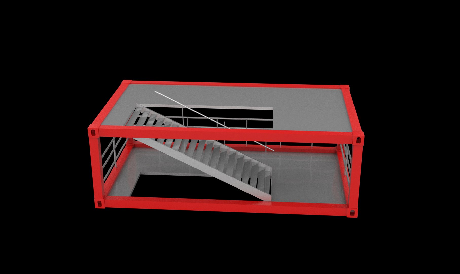 3D Model Stairs Low-poly 3D Model - TurboSquid 2361141