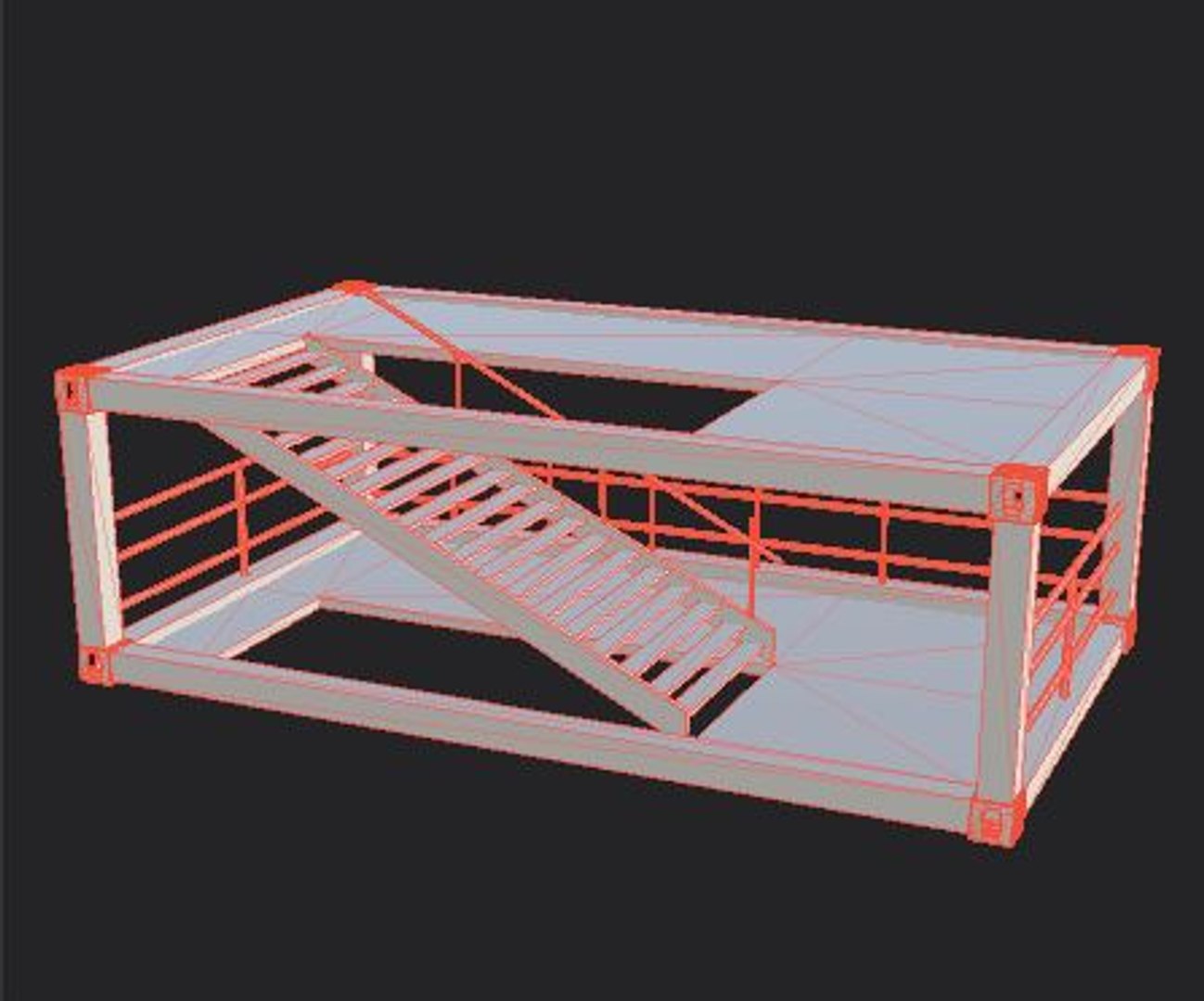 3D Model Stairs Low-poly 3D Model - TurboSquid 2361141