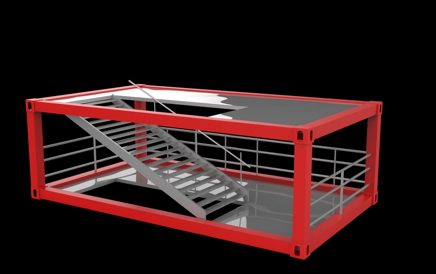 3D Model Stairs Low-poly 3D Model - TurboSquid 2361141