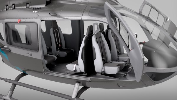H145 Business - Ziviler Hubschrauber (vollständiger Innenraum) 3D ...