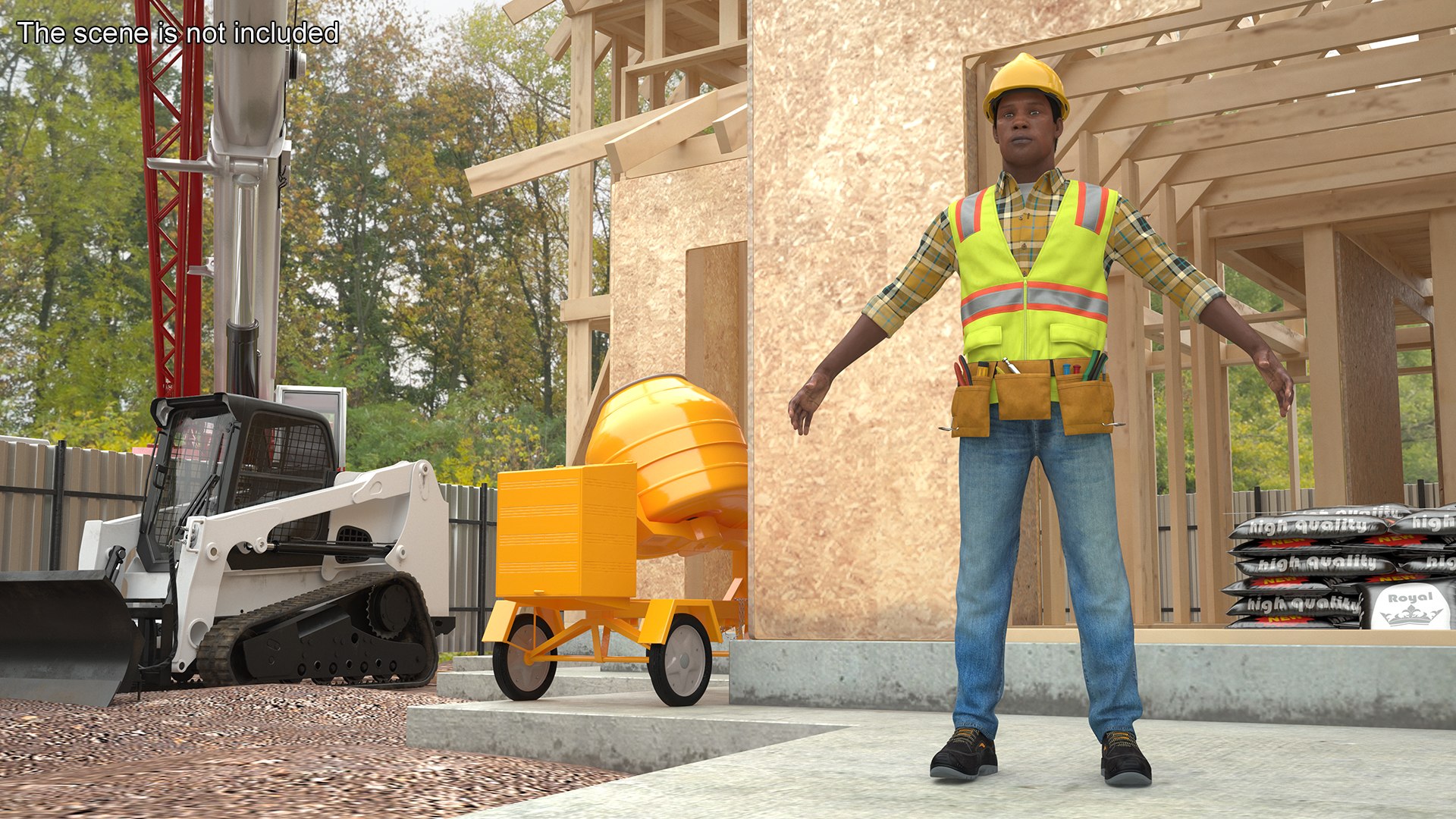 Construction Worker A-Pose Fur Model - TurboSquid 2280203