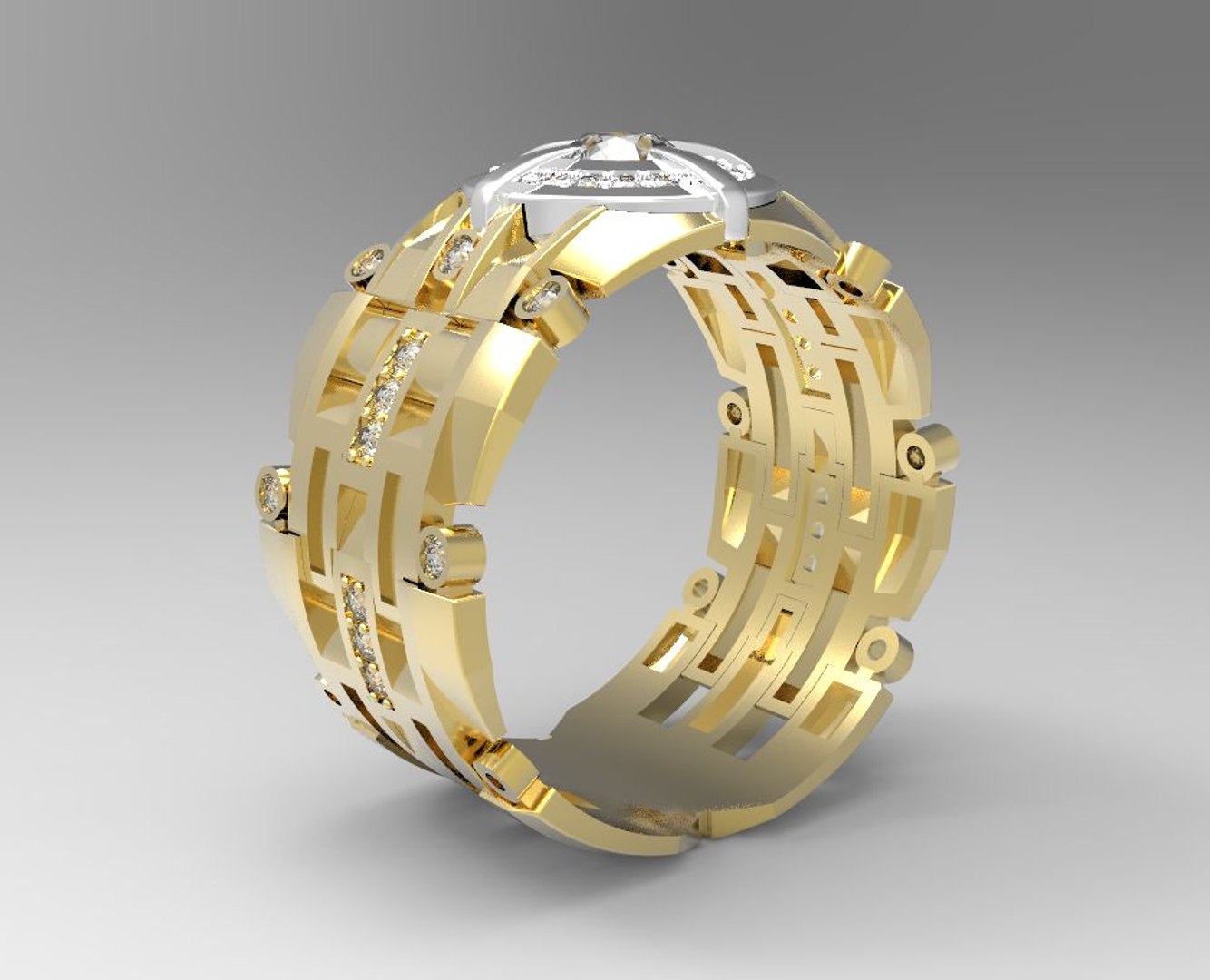 3d Silver Ring