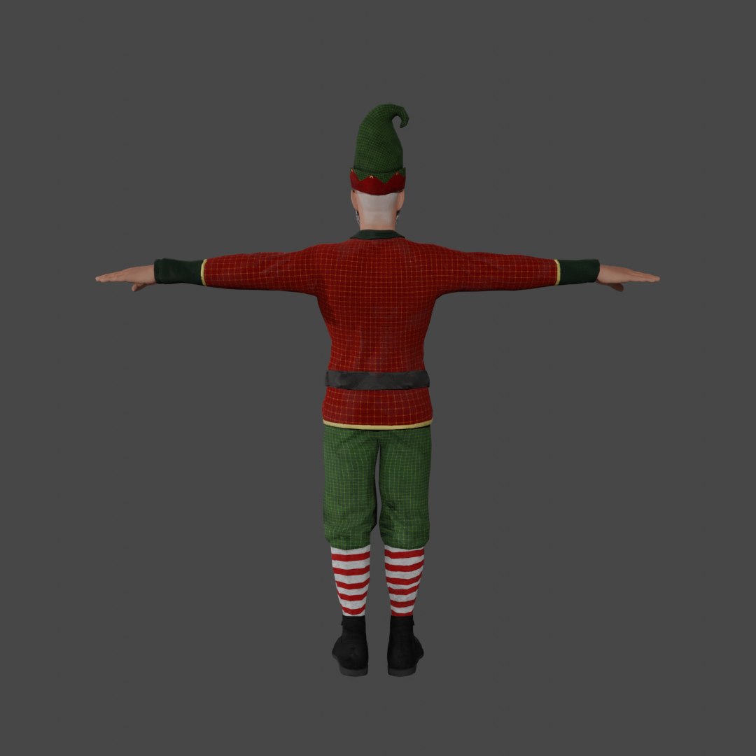 Man Holiday Elf Low-poly 3D Model - TurboSquid 1666711