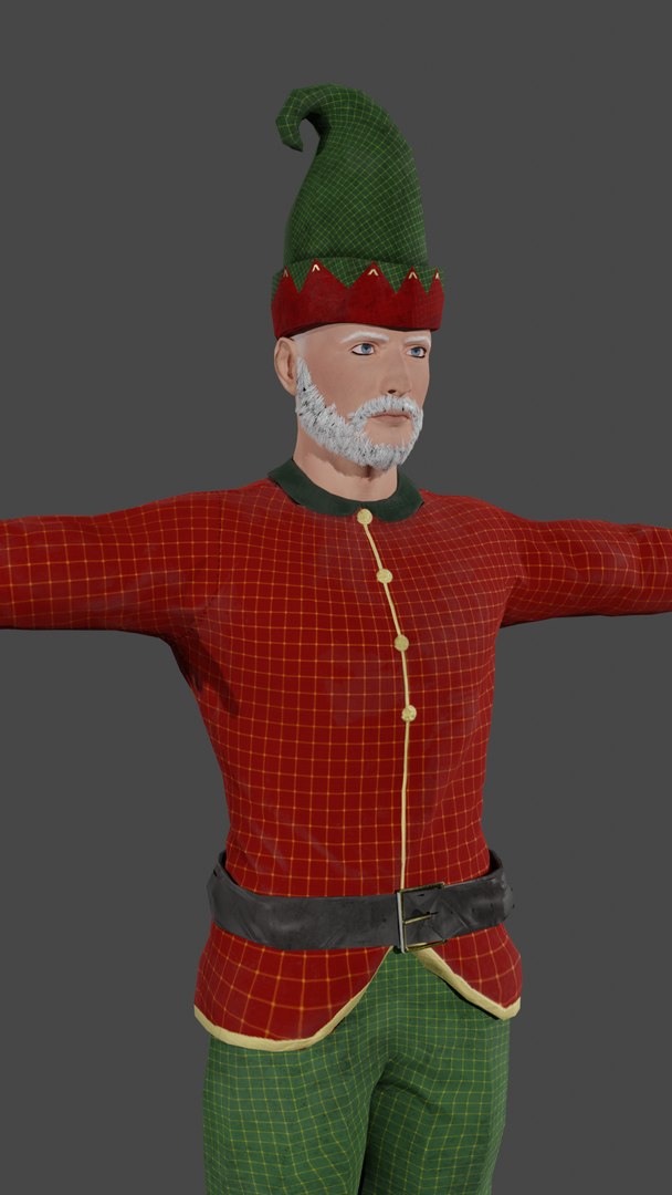 Man Holiday Elf Low-poly 3D Model - TurboSquid 1666711