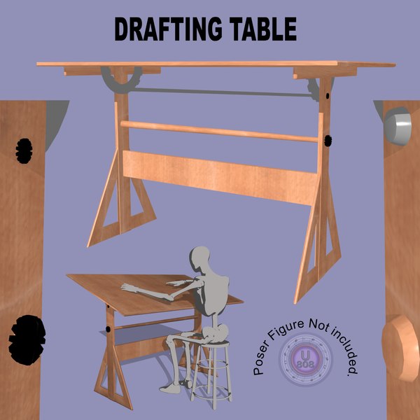 drafting table 3d model