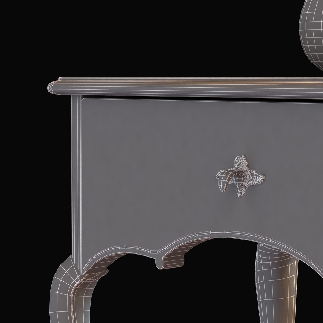 3d Lamp Table Emerald Bedside Model