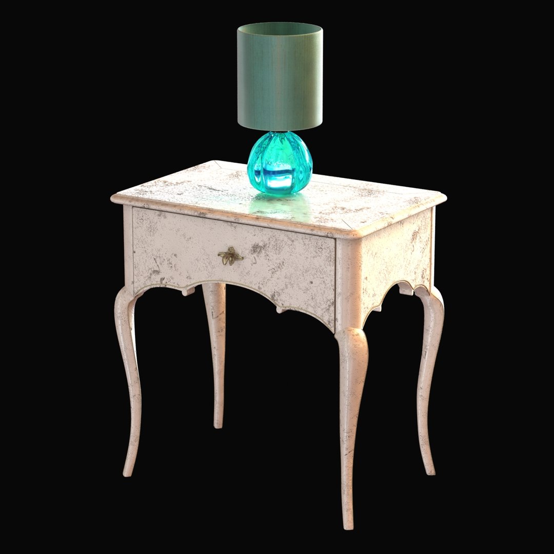 3d Lamp Table Emerald Bedside Model