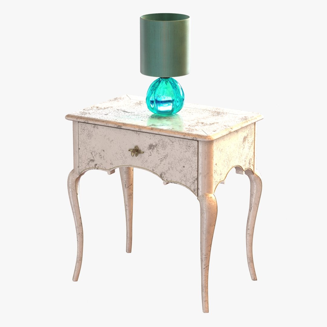 3d Lamp Table Emerald Bedside Model