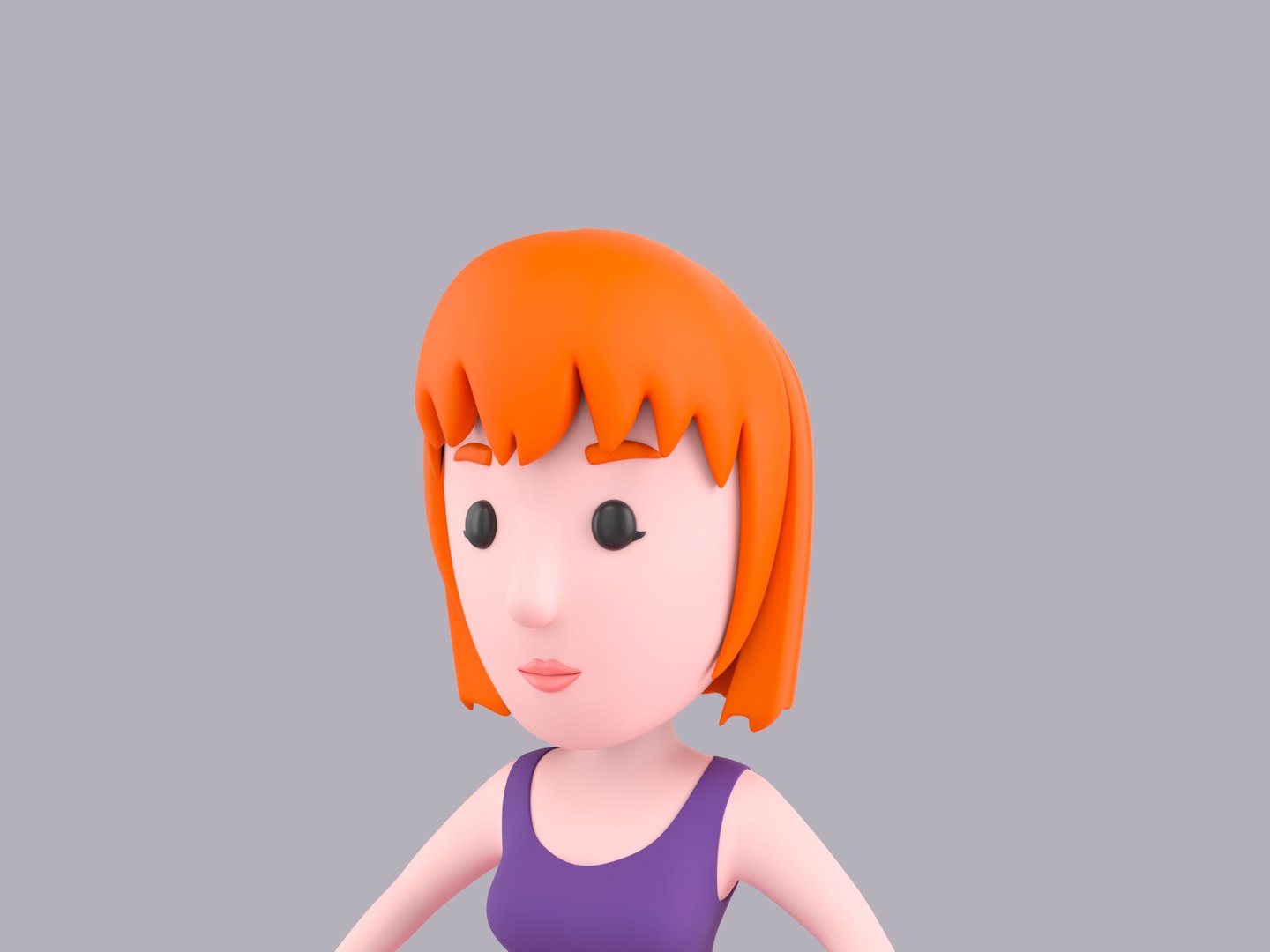 Cartoon Female Character Rigged 046 3D Model - TurboSquid 2379234
