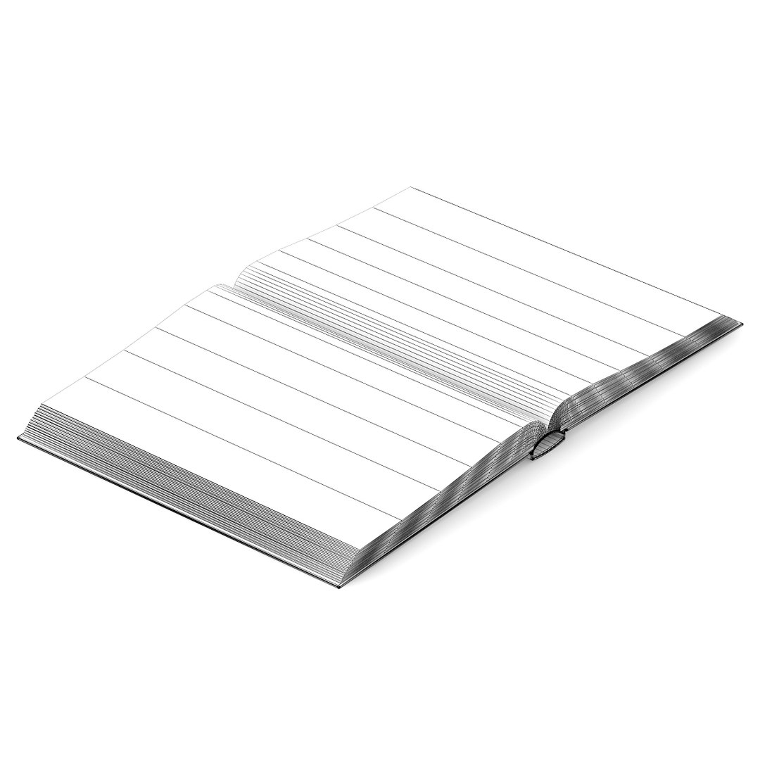 3d Open Book Cover Model