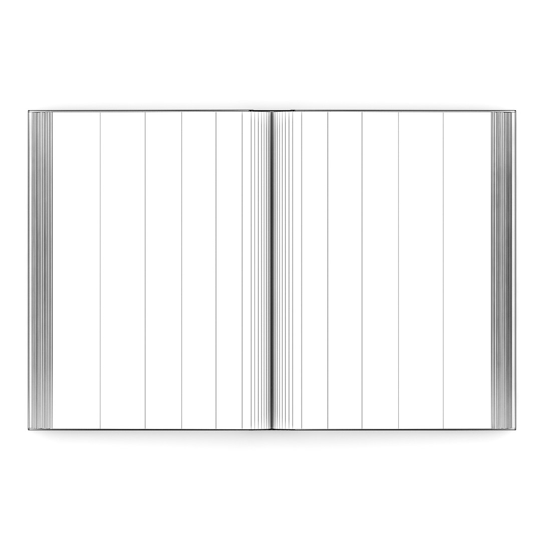 3d Open Book Cover Model