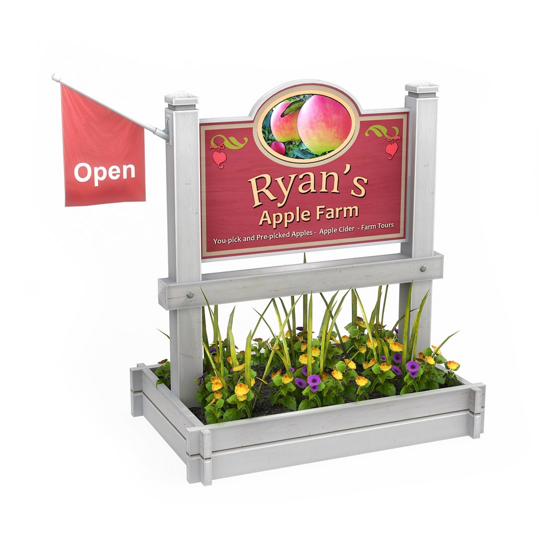 Farm Sign 3D Model - TurboSquid 1277923