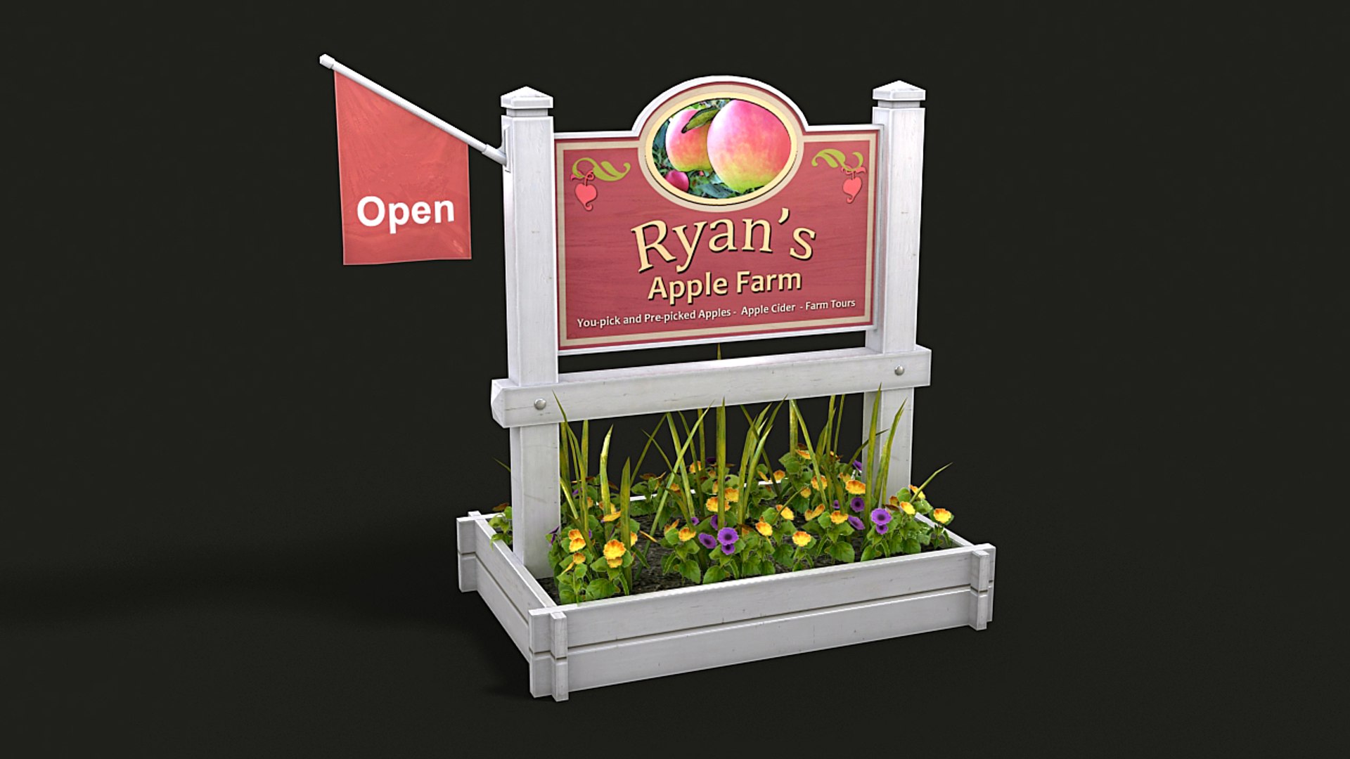 Farm Sign 3D Model - TurboSquid 1277923