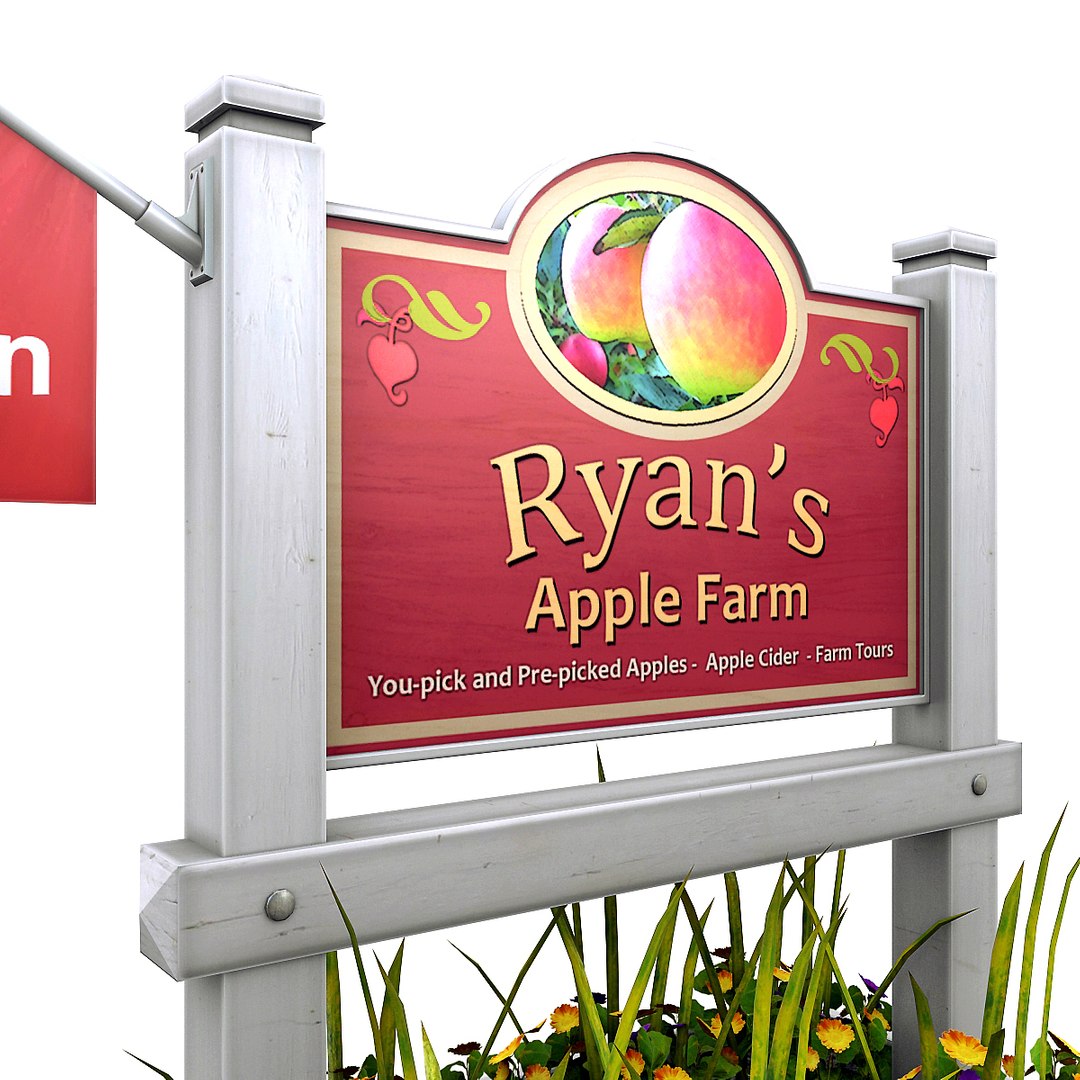 Farm Sign 3D Model - TurboSquid 1277923