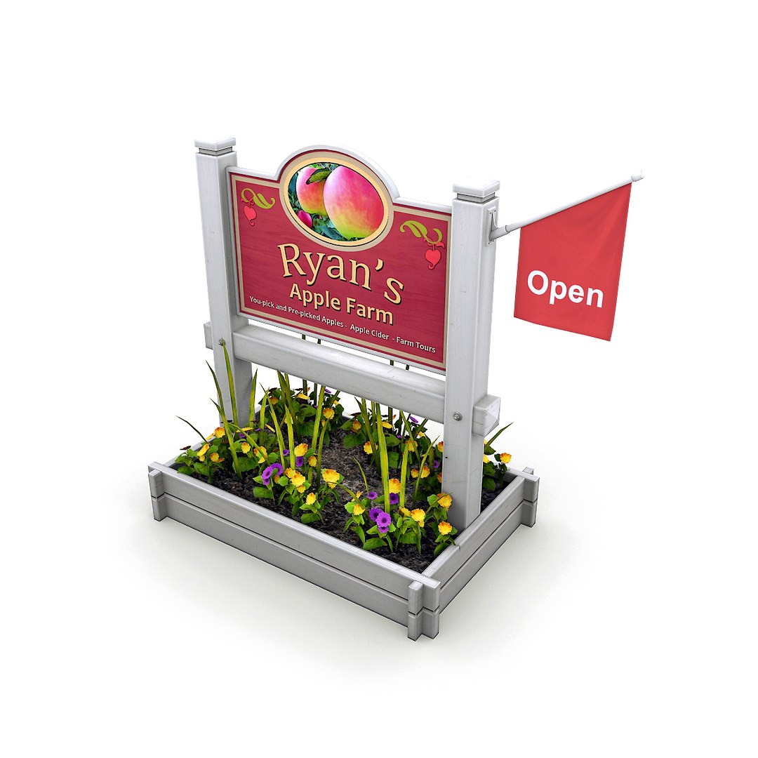 Farm Sign 3D Model - TurboSquid 1277923