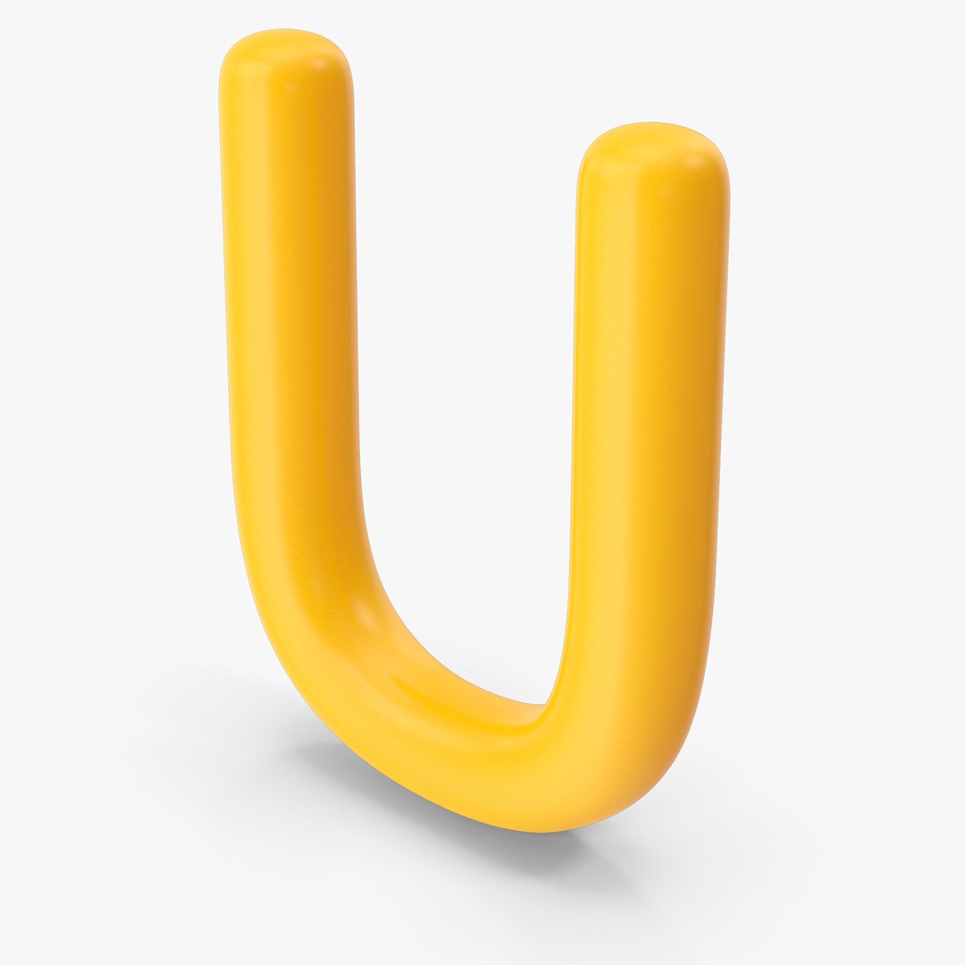 3D Letter U Orange model - TurboSquid 1865801