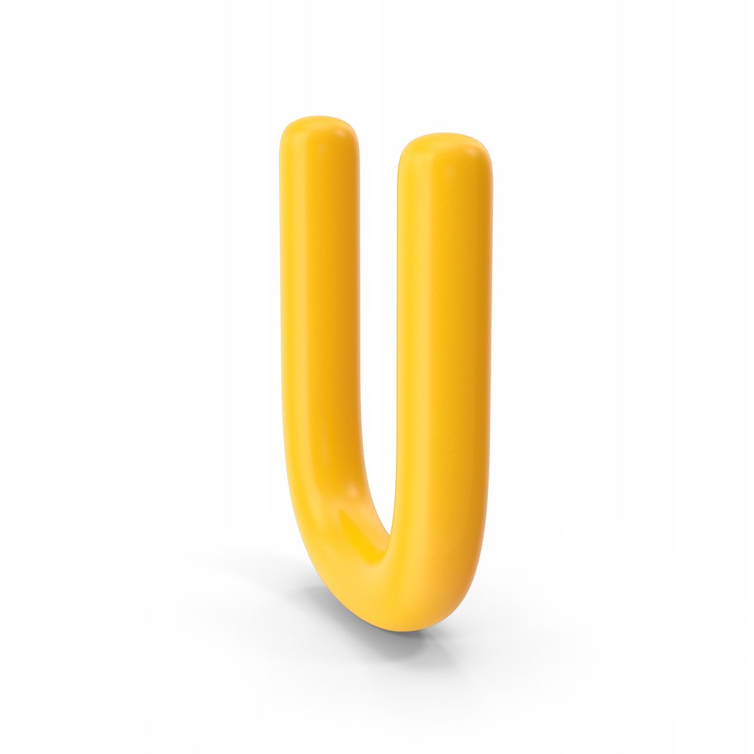 3D Letter U Orange Model - TurboSquid 1865801