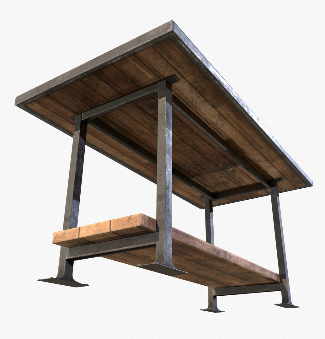 3d ready work table pbr