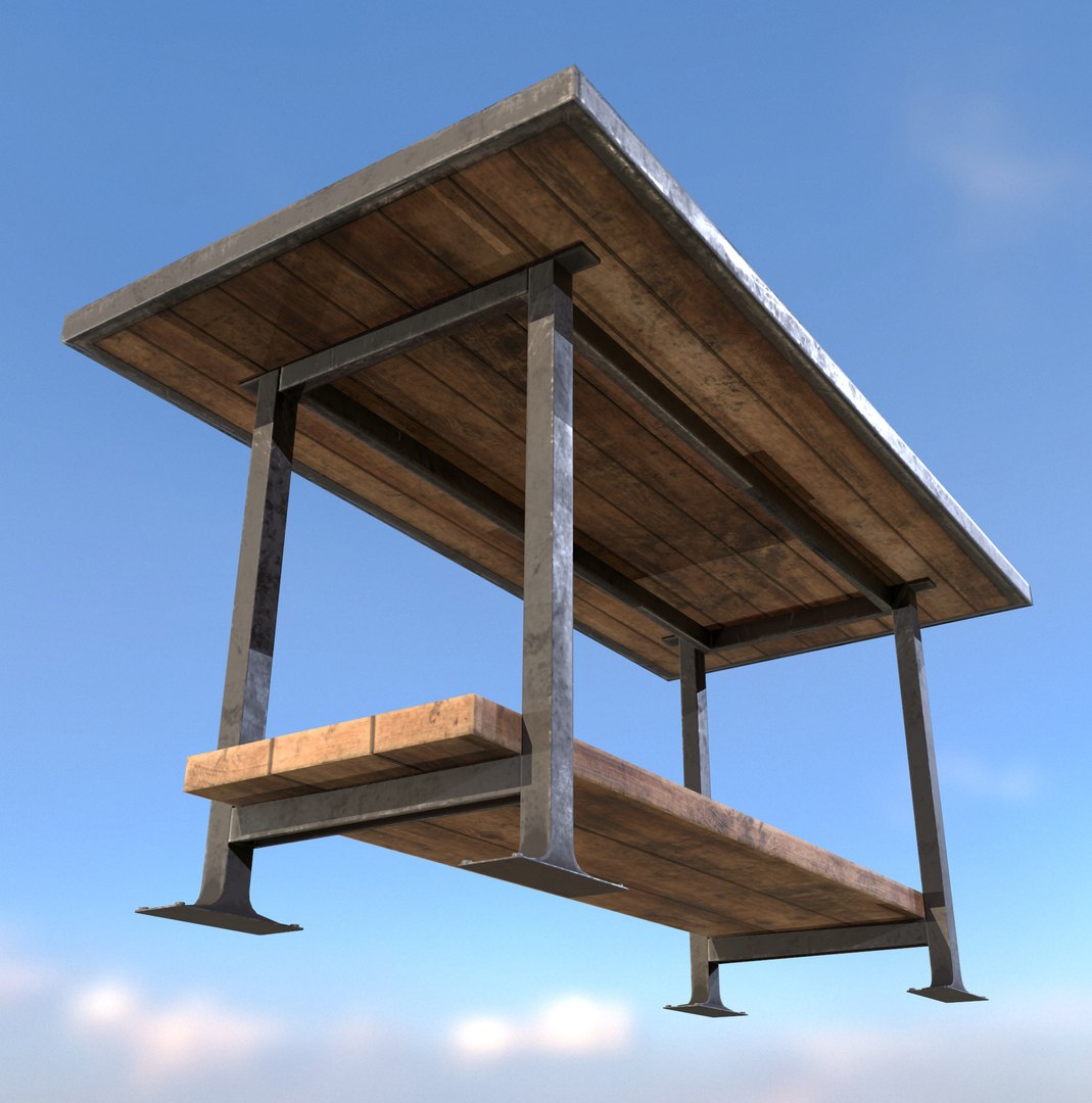 3d Ready Work Table Pbr