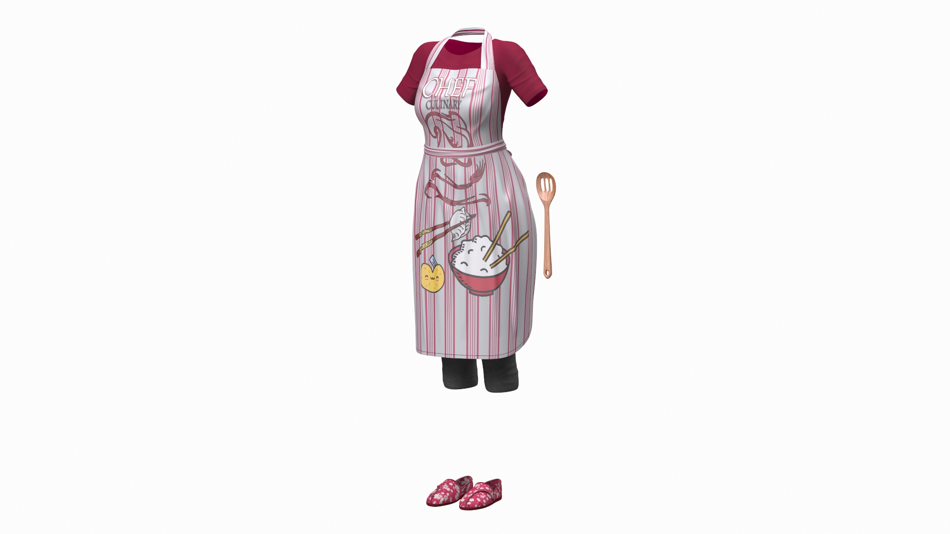Clothes Set Kitchen Style 3D Model - TurboSquid 2088447