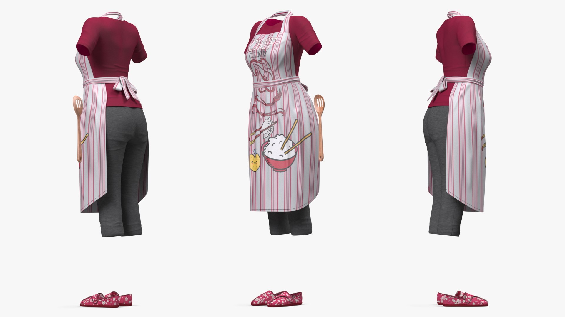 Clothes Set Kitchen Style 3D model - TurboSquid 2088447
