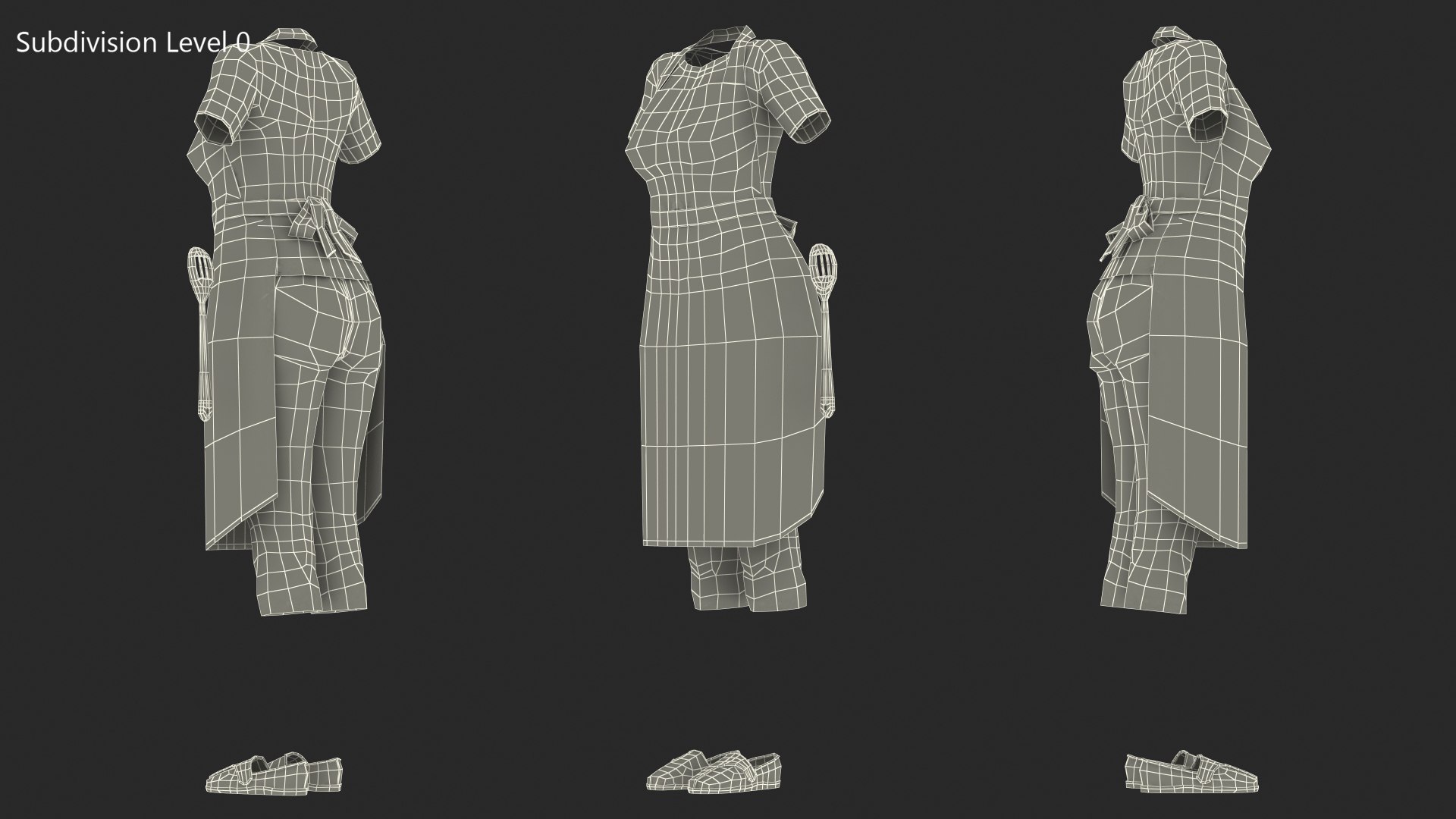 Clothes Set Kitchen Style 3D Model - TurboSquid 2088447