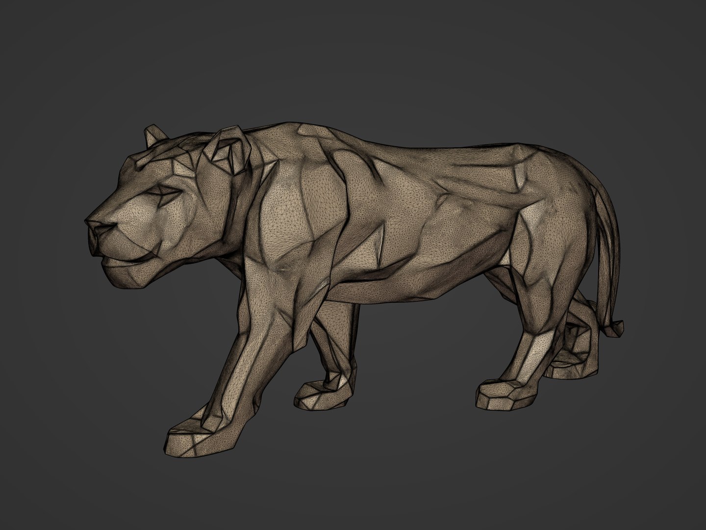 3D Leopard Statue -- Ready for 3D Printing model - TurboSquid 2081372