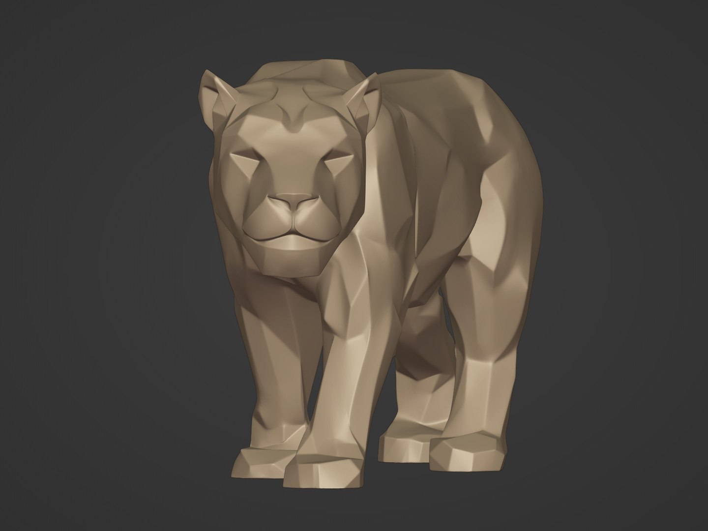 3D Leopard Statue -- Ready for 3D Printing model - TurboSquid 2081372