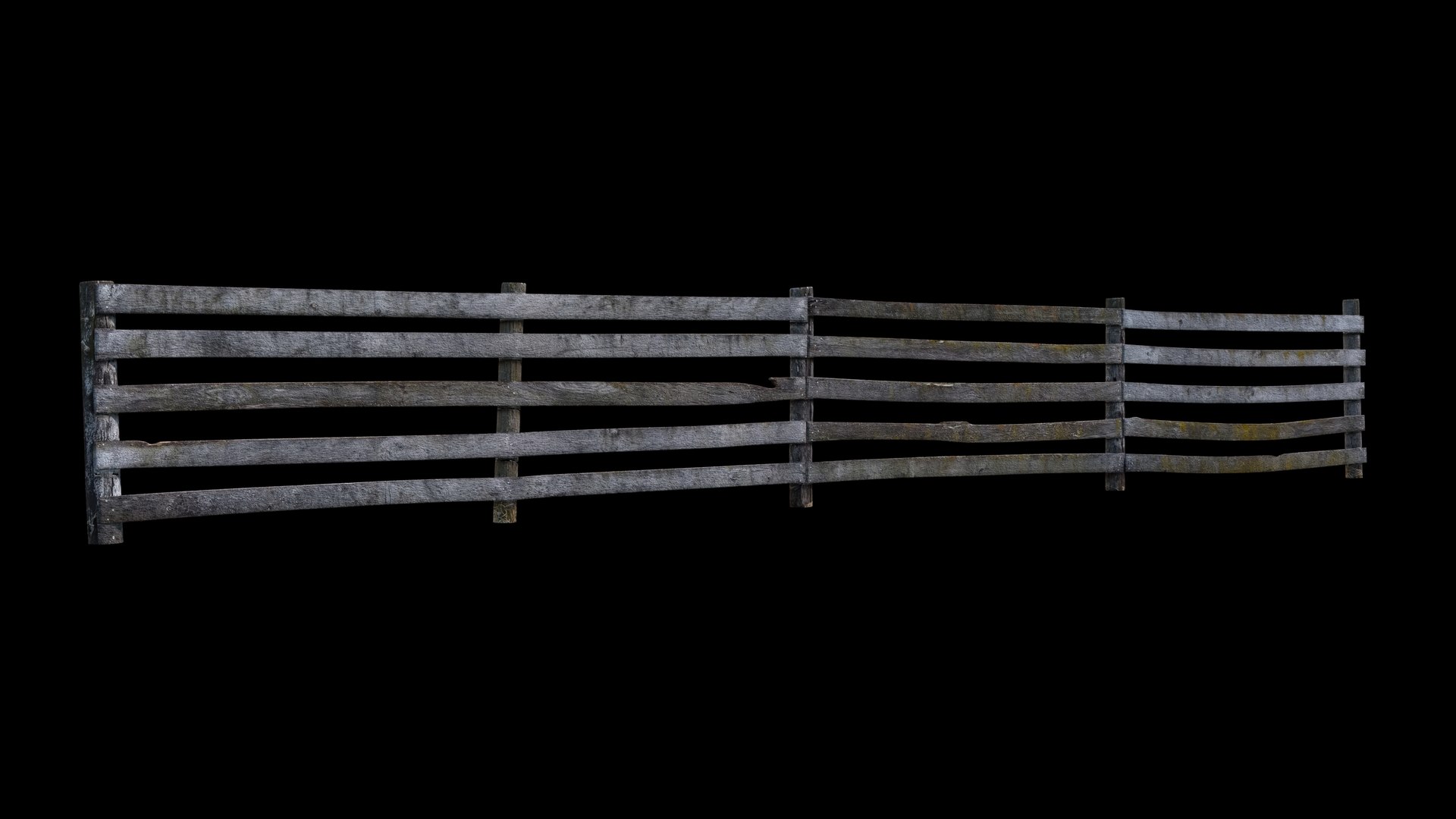 3D Old Farm Fence - TurboSquid 1963596
