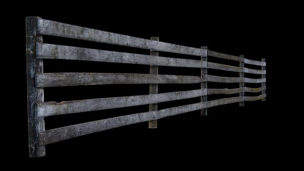 3D Old Farm Fence - TurboSquid 1963596