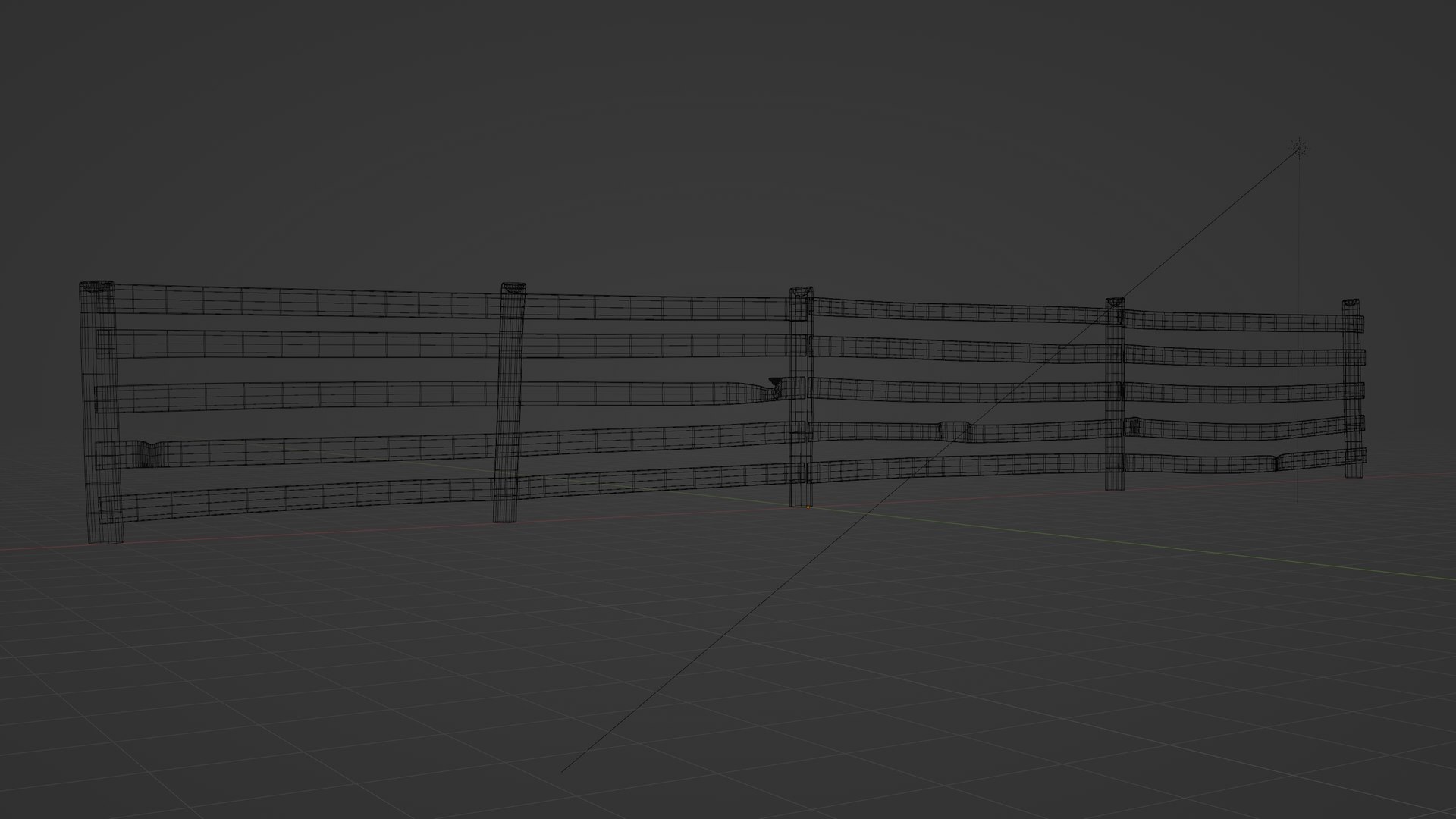 3D Old Farm Fence - TurboSquid 1963596
