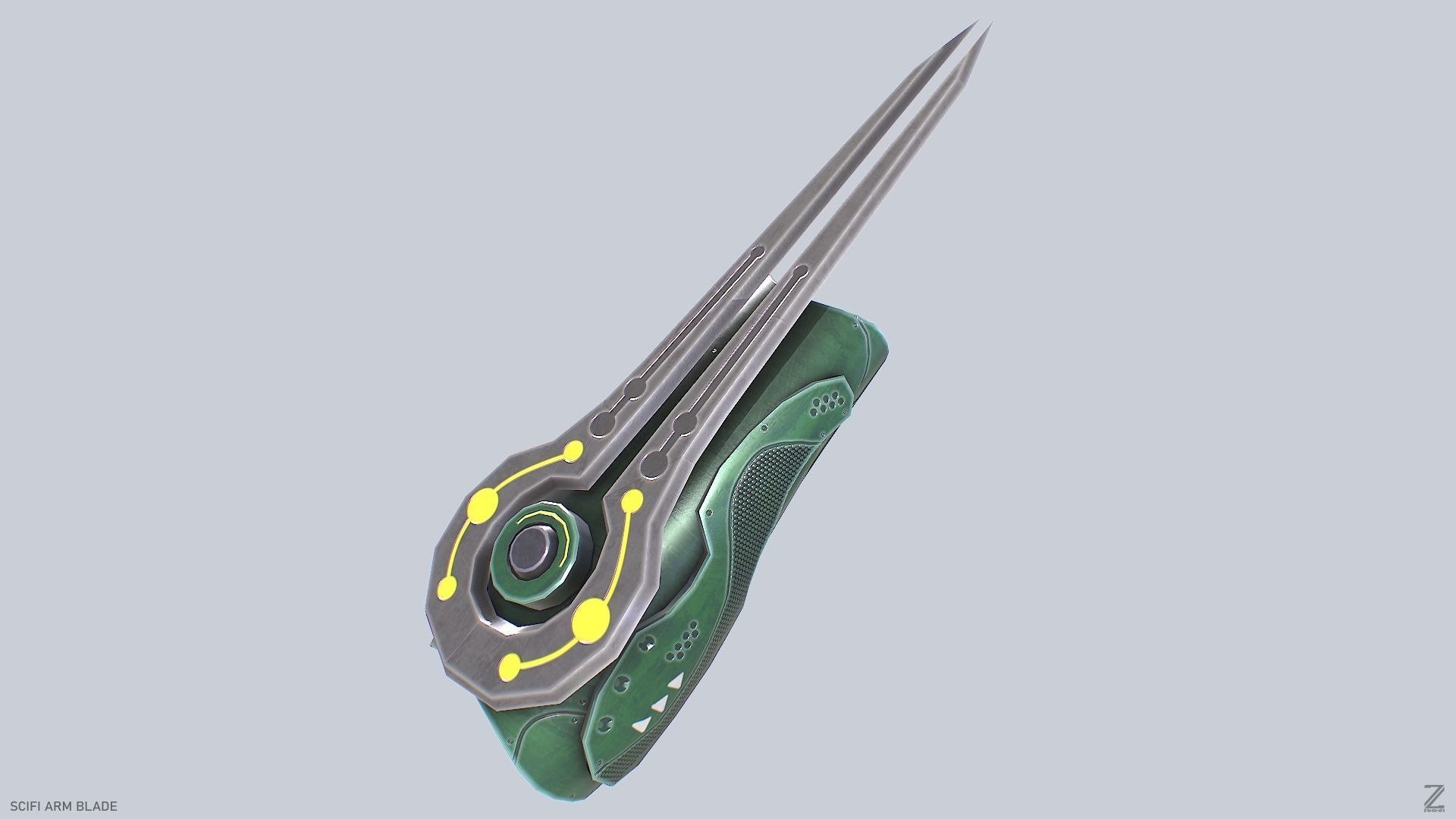 Scifi Arm Blade Model - TurboSquid 2236356