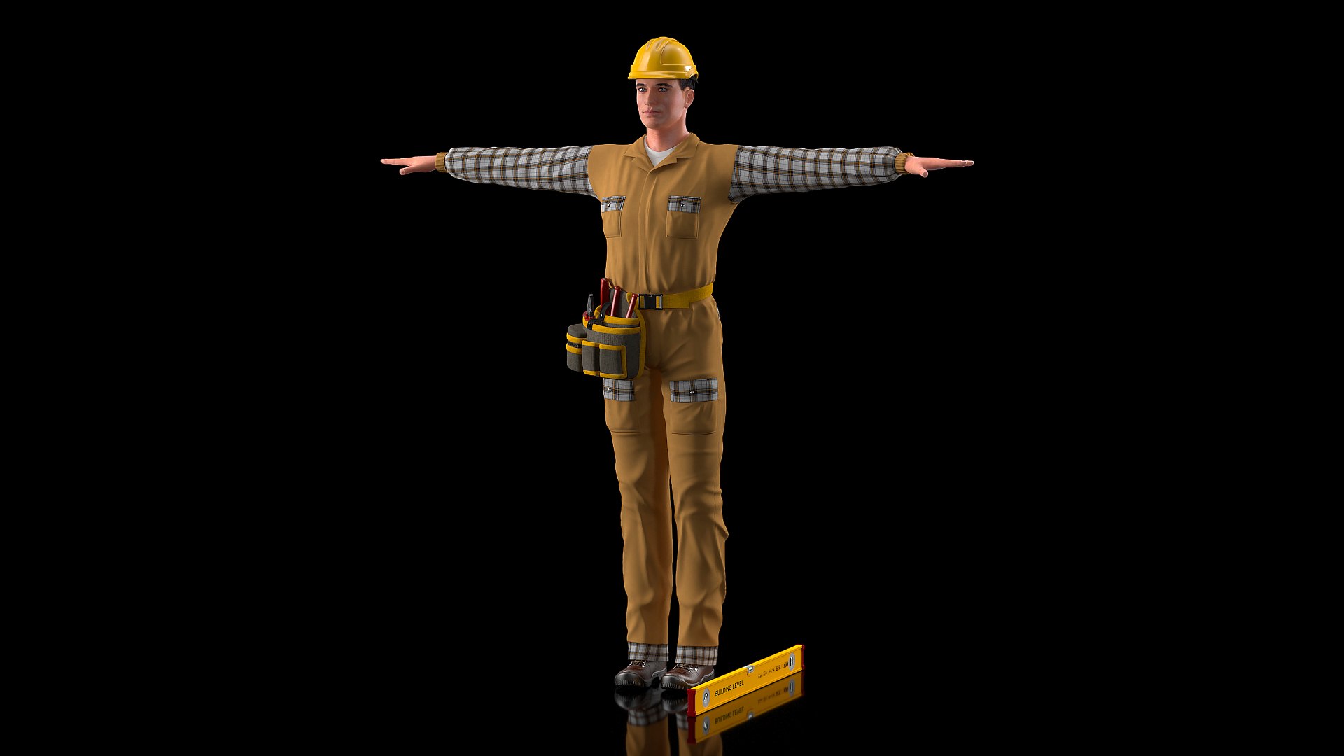 Builder t-pose model - TurboSquid 1606350