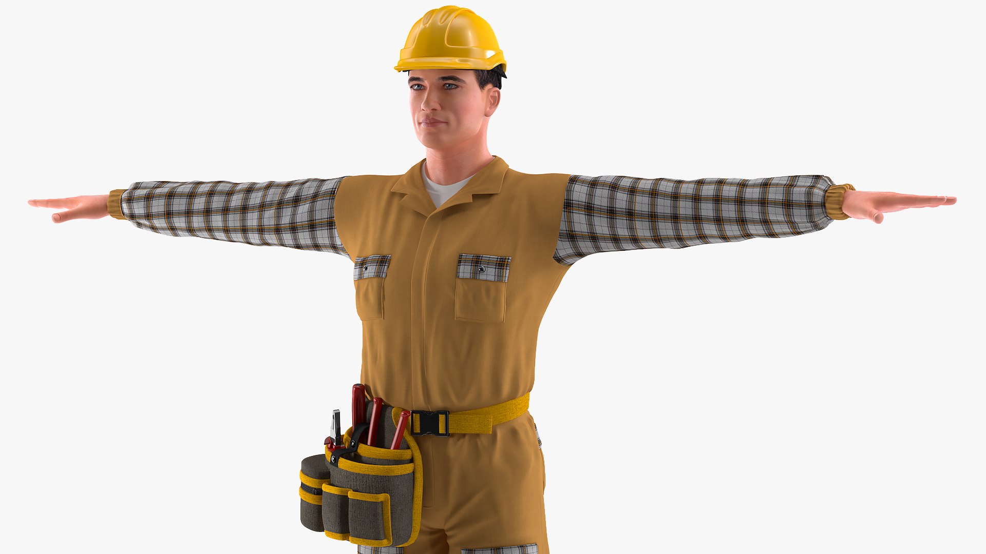 Builder t-pose model - TurboSquid 1606350