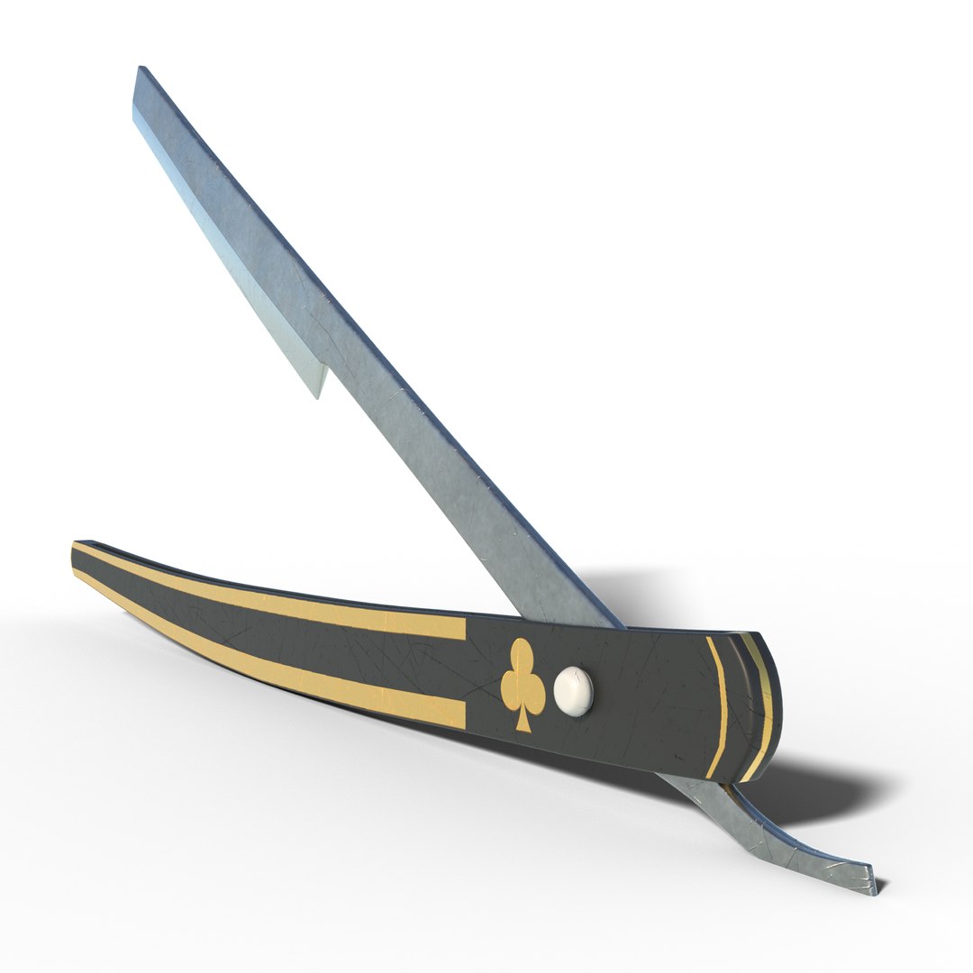 modelo 3d Straight Razor Blade - TurboSquid 2084250