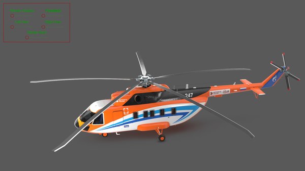 3D модель Российский вертолет Газпром МИ-171 А3 Оснащен - TurboSquid ...