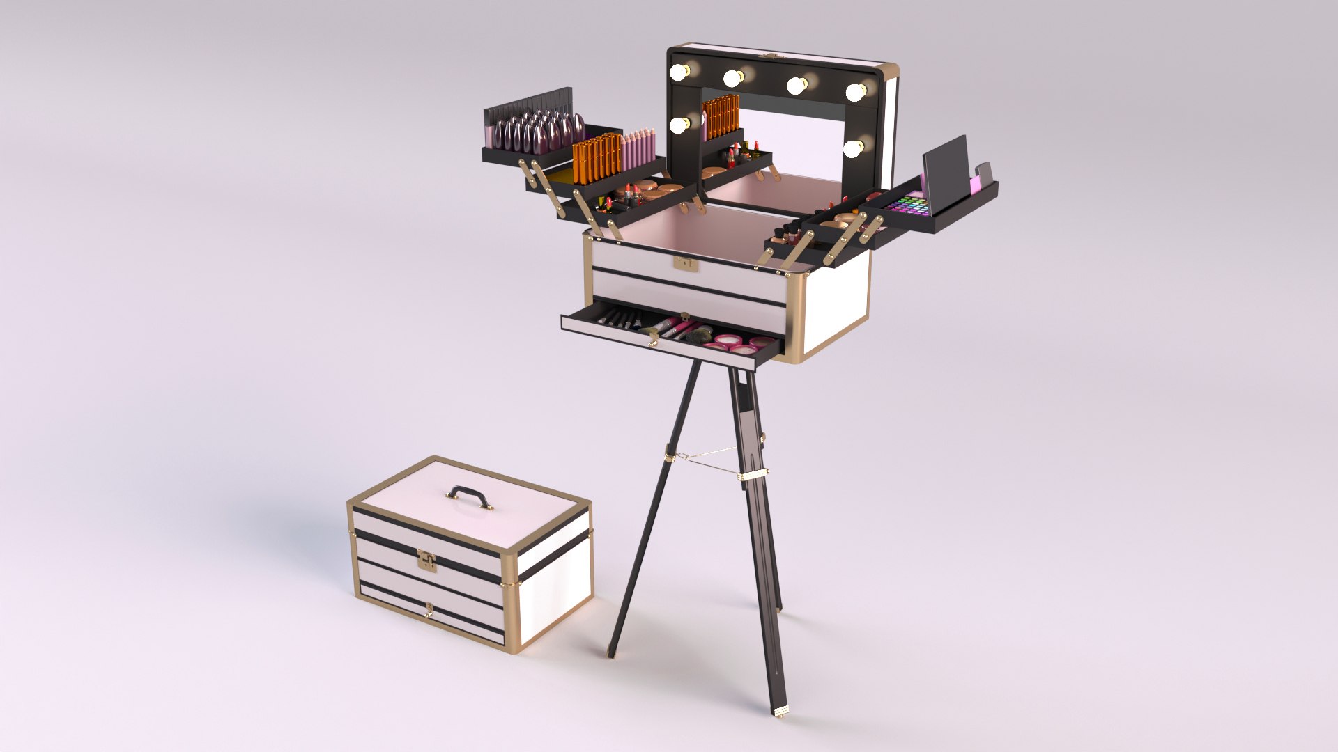 Portable Makeup Station Model - TurboSquid 2102608