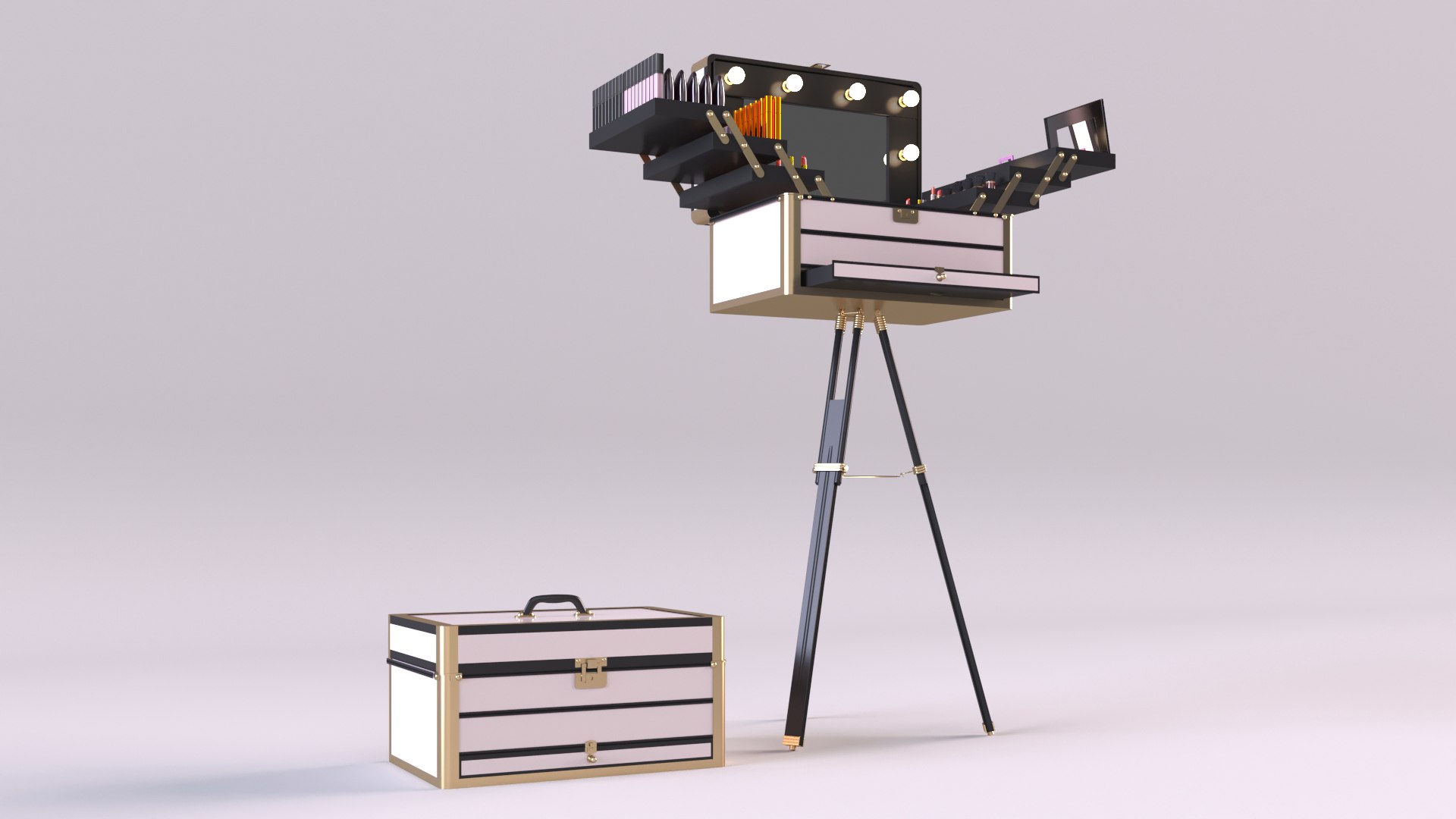 Portable Makeup Station Model - TurboSquid 2102608