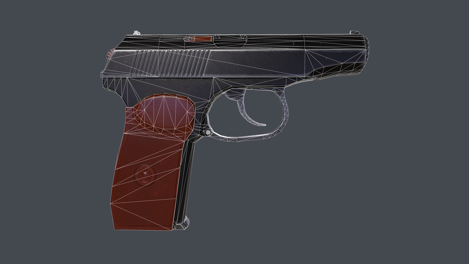 PM Makarov Pistol PBR Low-poly Game Ready 3D Model - TurboSquid 1811879