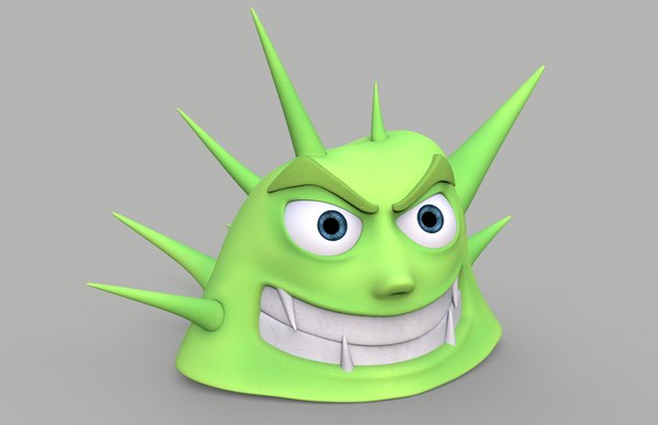 modelo 3d Personaje de dibujos animados con pinchos - TurboSquid 881840