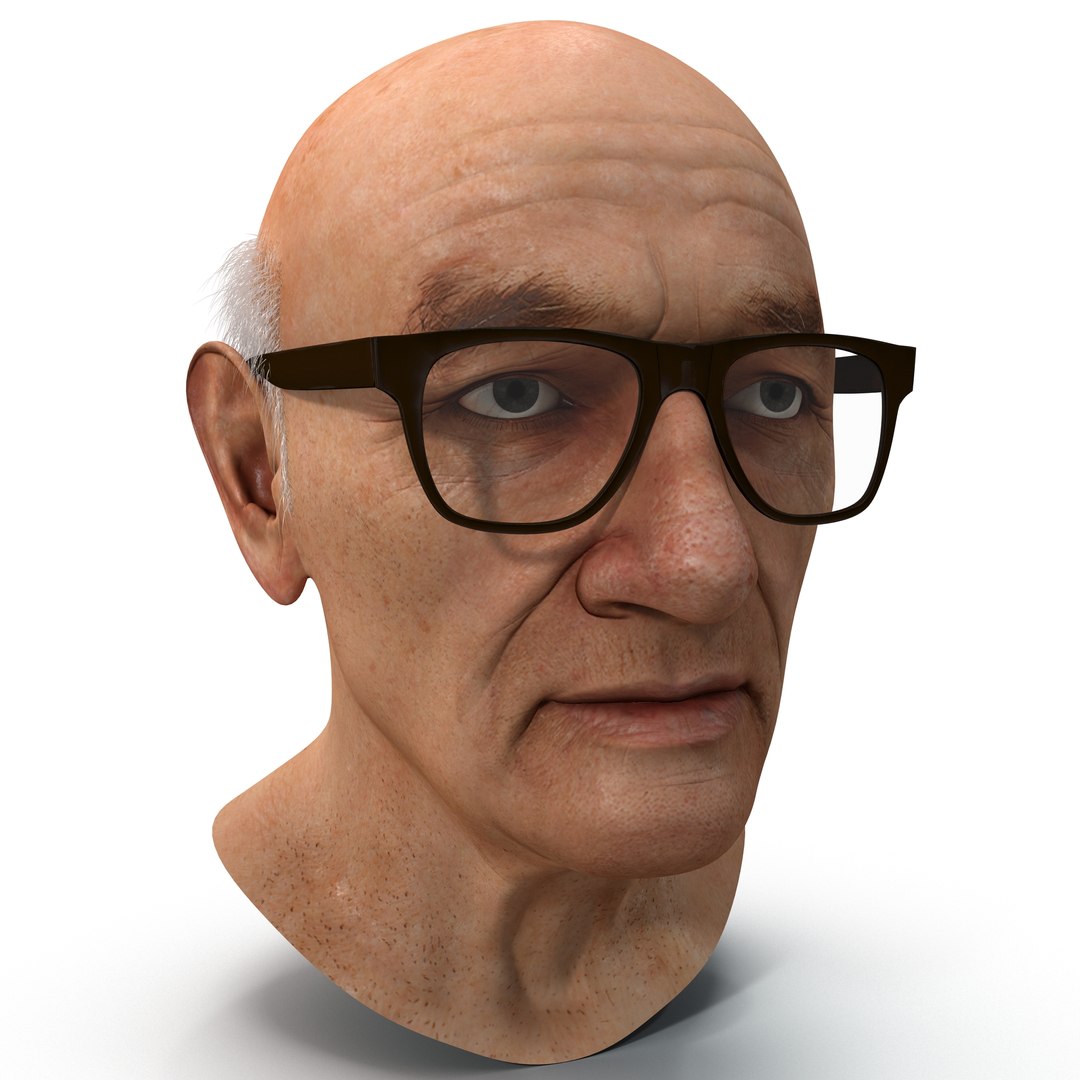 Elderly Man Head Version 3d Max